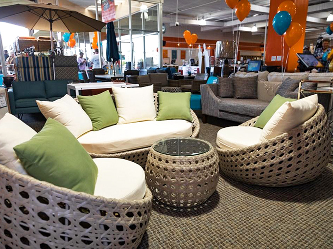 Outdoor living never looked so good. These woven beauties would make any desert patio the neighborhood's new happy hour hotspot.