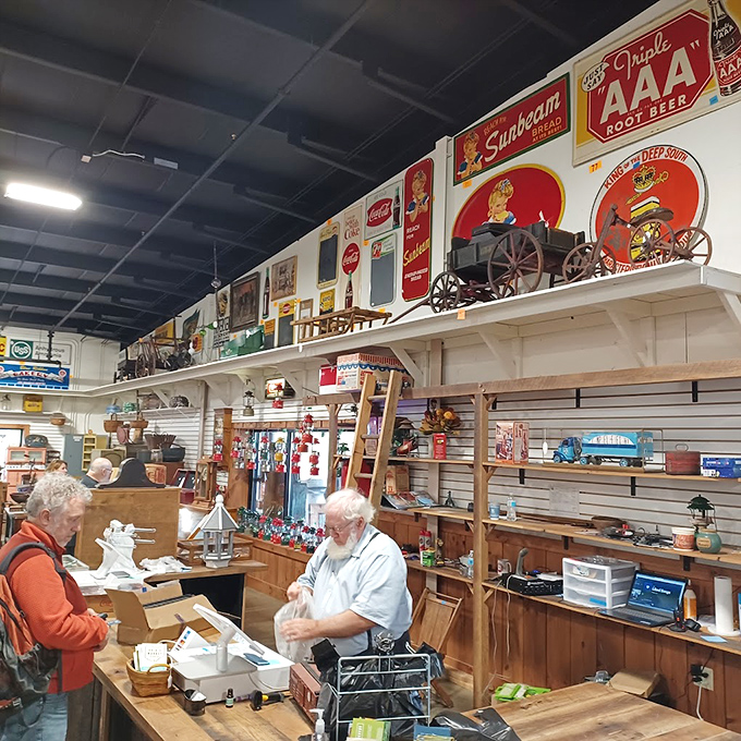 Where transactions become conversations. These vendors don't just sell vintage treasures—they're the keepers of stories behind every Sunbeam sign and miniature wagon.