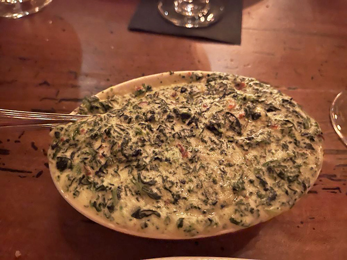 Creamed spinach that might finally convince vegetable skeptics that green things can indeed be indulgent. Popeye would approve.