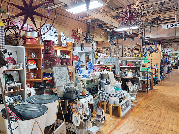 Vintage furniture arranged like a museum where everything's actually for sale at reasonable prices.