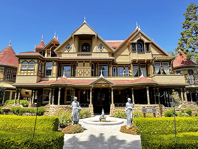 The entrance promises mysteries within, like a Victorian-era portal to architectural alternate reality.