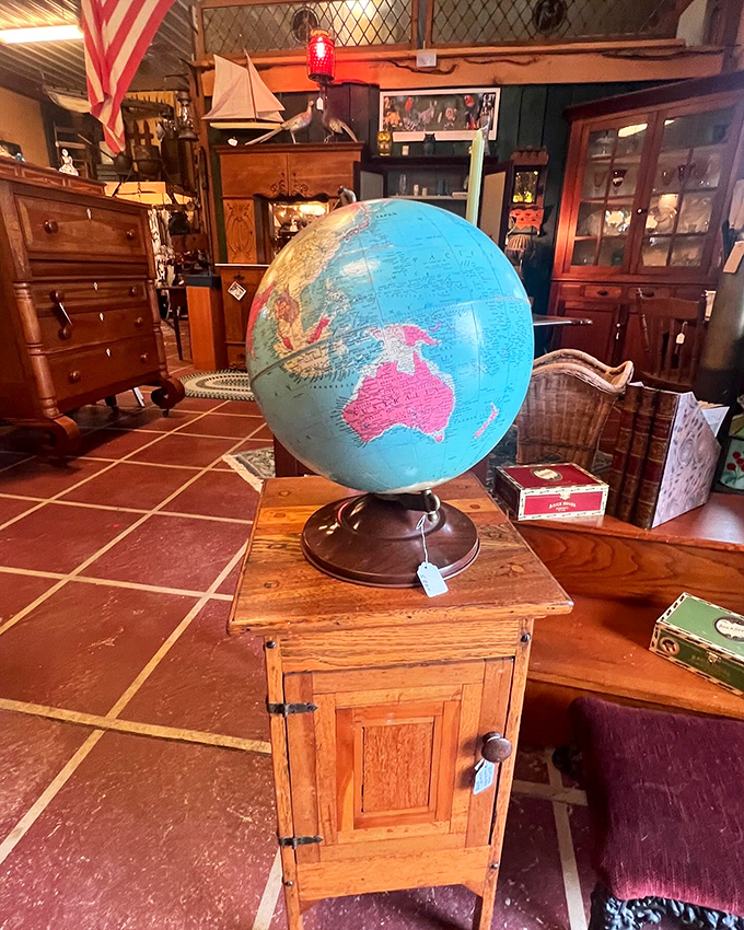 This vintage globe shows countries that don't even exist anymore. It's geography and history in one convenient, spinning package. 