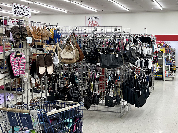 Handbag heaven! That cream-colored tote could have cost someone $200 last year&mdash;now it's waiting for you at a fraction of the price.