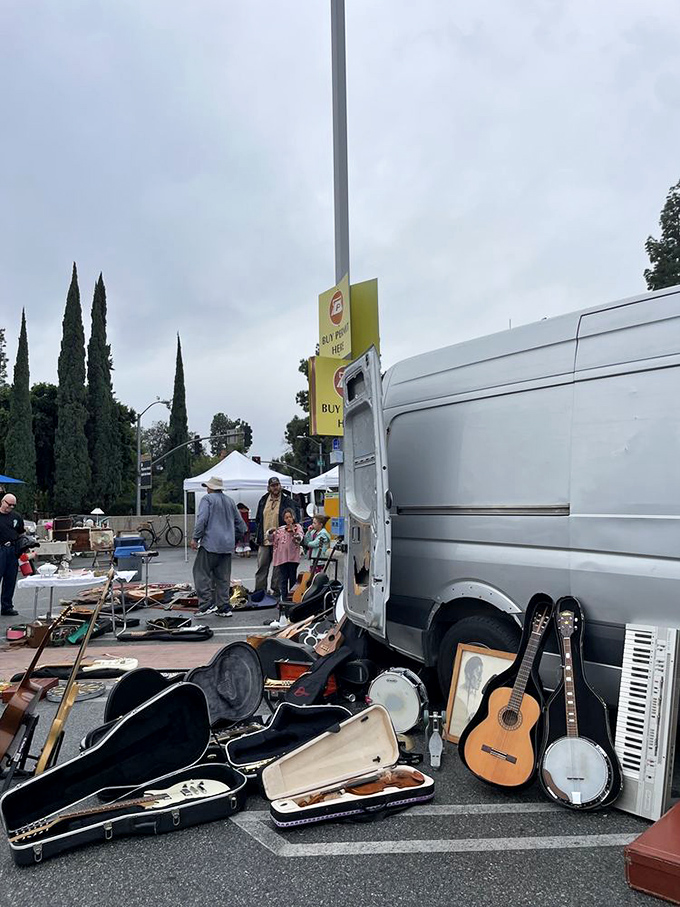 A symphony of dormant instruments waits for new hands&mdash;each guitar case potentially hiding the next "Stairway to Heaven."