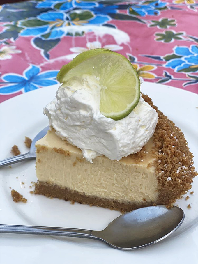 This key lime pie doesn't whisper Florida &ndash; it belts out a sunshine-filled aria with perfect pitch, balancing sweetness and tang like a culinary tightrope walker.