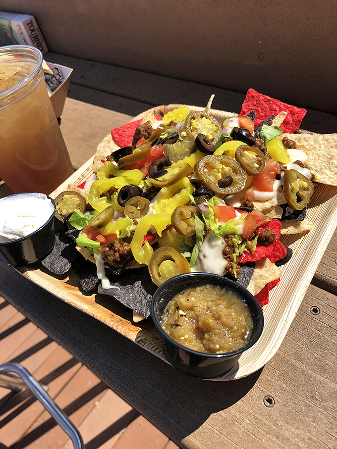 Nachos that require a strategy to eat. Each chip is a treasure map leading to the perfect combination of toppings.