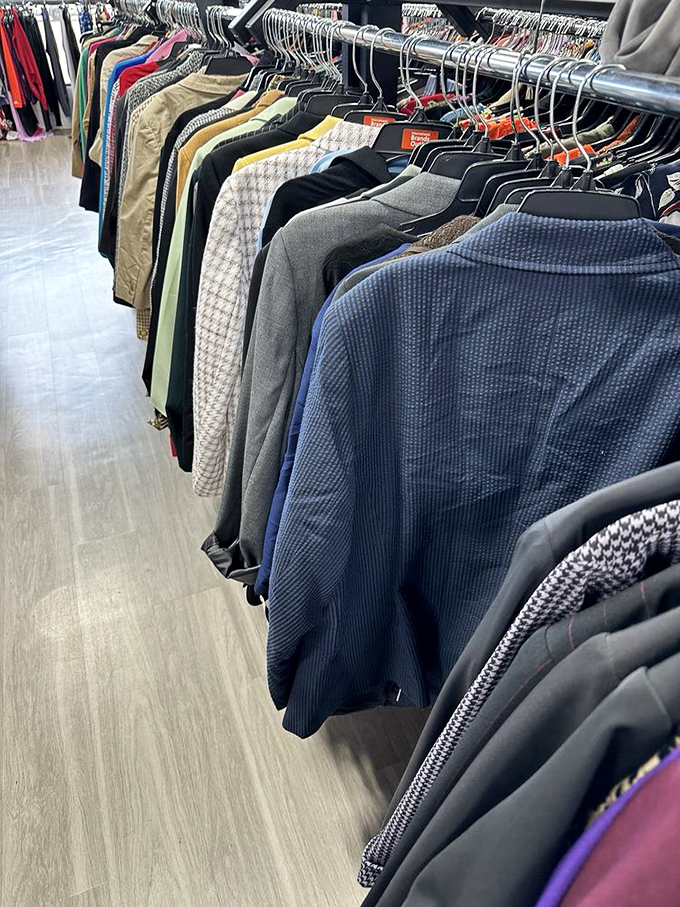 The men's section offers enough button-downs and blazers to outfit an entire season of Mad Men&mdash;with change left for coffee.