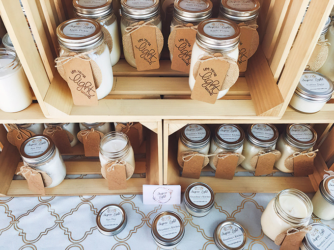 Mason jar candles with rustic tags&mdash;the perfect gift for that friend who has everything except, apparently, enough scented candles.