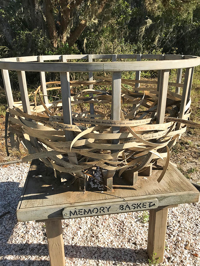 The "Memory Basket" art installation speaks volumes without saying a word. Woven with meaning, it captures Jekyll's spirit better than any souvenir.