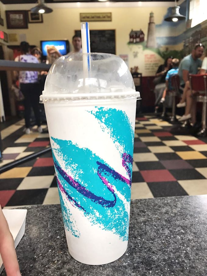The blue swirl in this frozen creation isn't just for show&mdash;it's visual jazz for a drink that tastes like summer vacation in a cup.