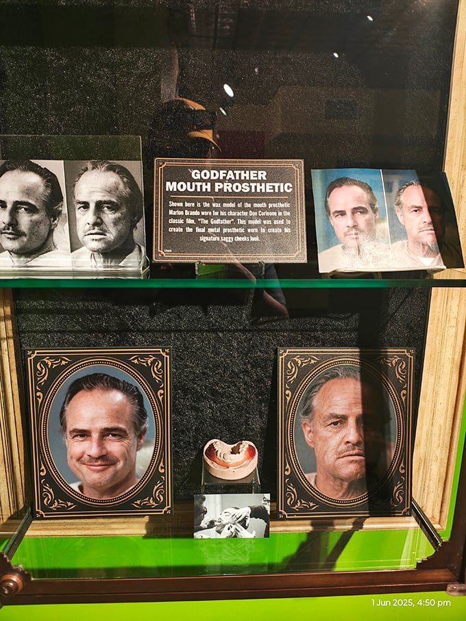 The Godfather's famous jowls weren't just good acting—Marlon Brando's transformation required some movie magic dental work.