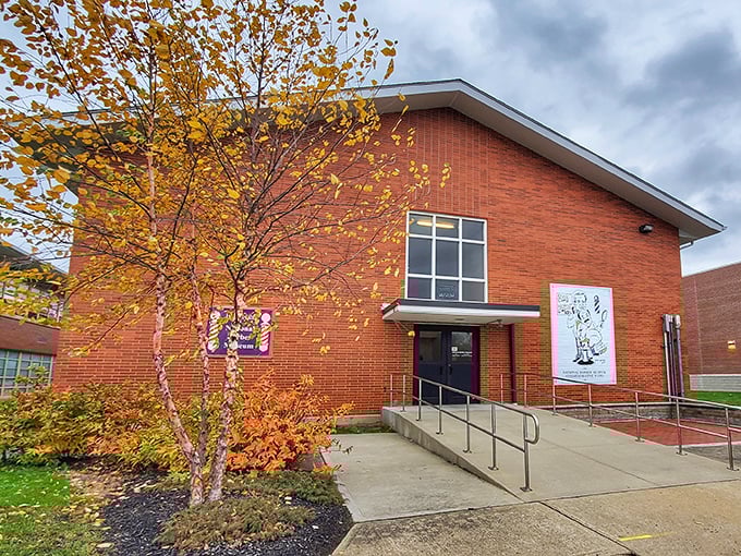 The local school building stands as a testament to Canal Winchester's commitment to education and community, especially beautiful in autumn.