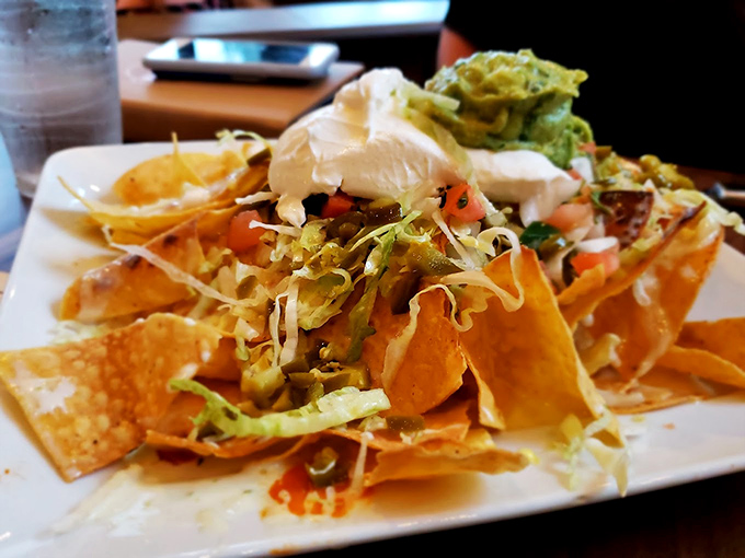 Loaded nachos that refuse to be a mere appetizer&mdash;each chip a sturdy vehicle for maximum topping transportation efficiency.