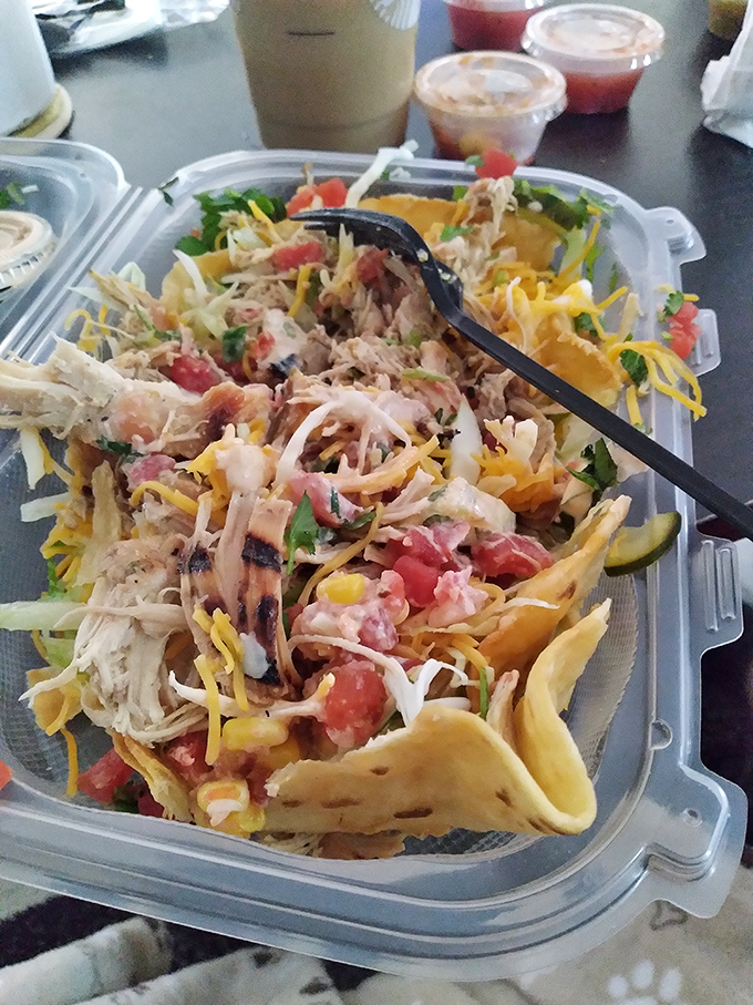 A taco salad that makes other salads look like they're not even trying. Fresh, colorful, and absolutely refusing to be diet food.