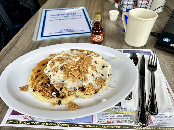 These aren't just pancakes; they're fluffy clouds with graham cracker crumbs that would make your grandmother question her own recipe.