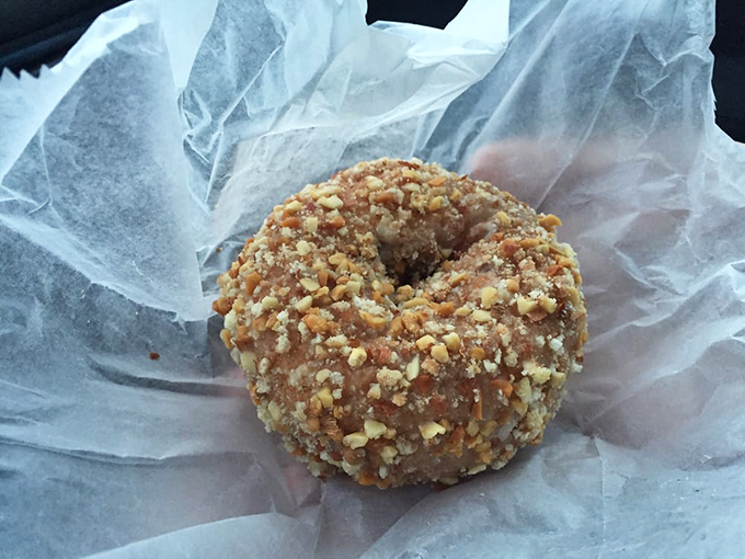 The peanut-topped donut that makes people who "don't eat sweets" suddenly develop amnesia about their dietary restrictions.