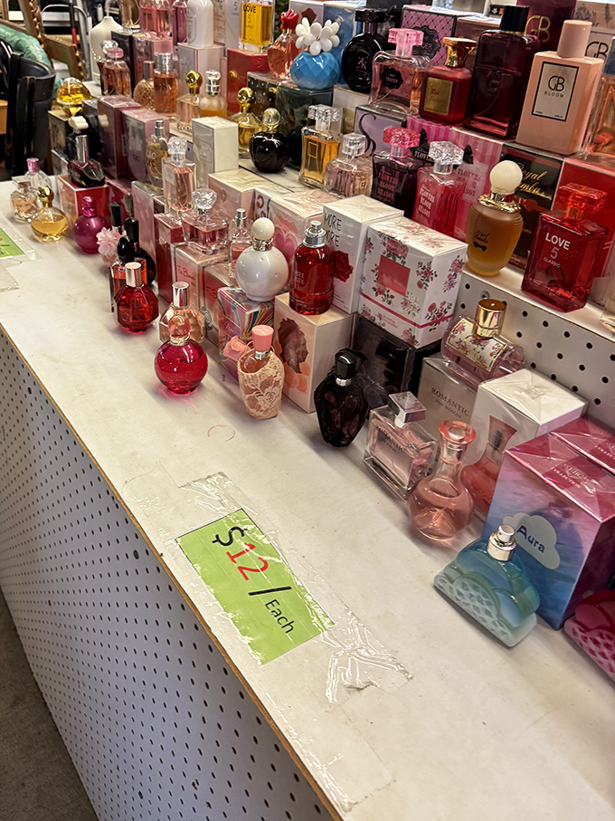 Perfume bottles lined up like tiny works of art&mdash;because sometimes retail therapy should literally smell as good as it feels.
