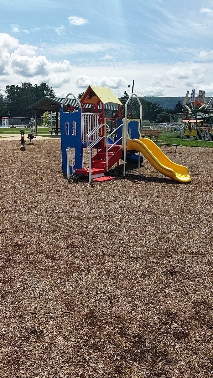 This playground might not have the latest digital bells and whistles, but it offers something priceless&mdash;a place where kids still play outside without needing Wi-Fi.