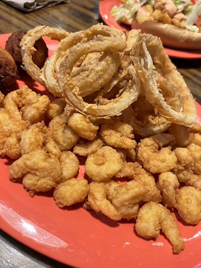 Popcorn shrimp and onion rings&mdash;the dynamic duo of fried goodness that somehow disappears from the plate while everyone claims they're "just having one more."