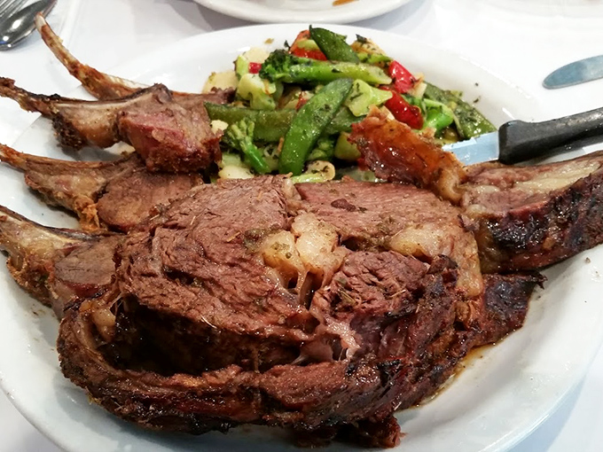 A prime rib that doesn't just steal the show&mdash;it buys the theater and rewrites the script. Those vegetables are just along for the ride.