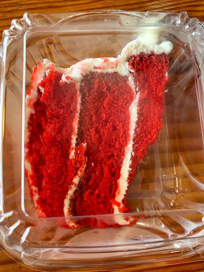 Red velvet cake that's moist, vibrant, and layered with cream cheese frosting &ndash; because even barbecue royalty deserves a crown of sweetness.