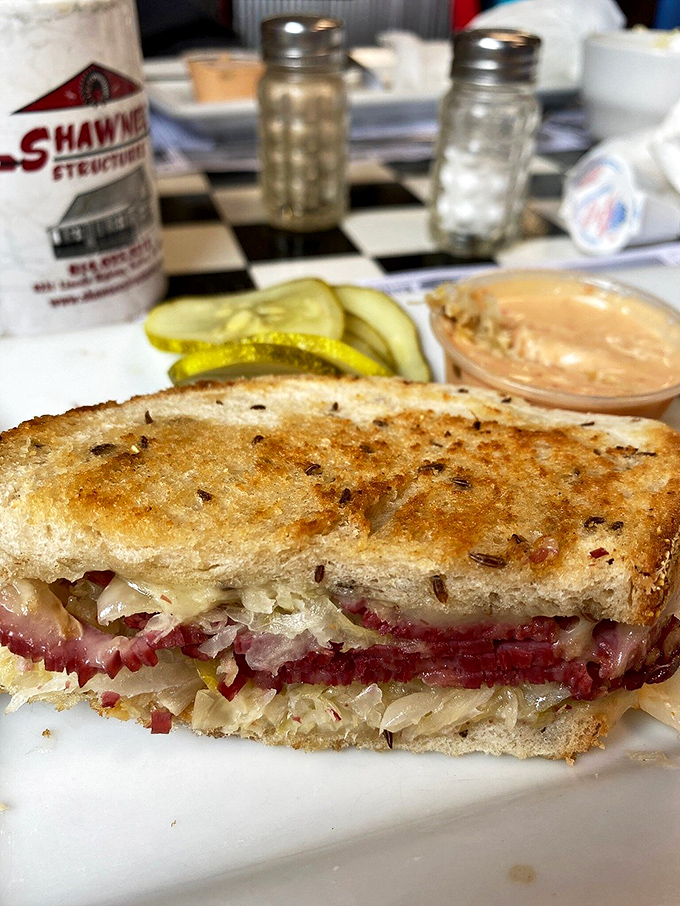 The Reuben sandwich &ndash; where sauerkraut, corned beef, and Swiss cheese perform a perfectly choreographed dance between two slices of grilled rye bread.