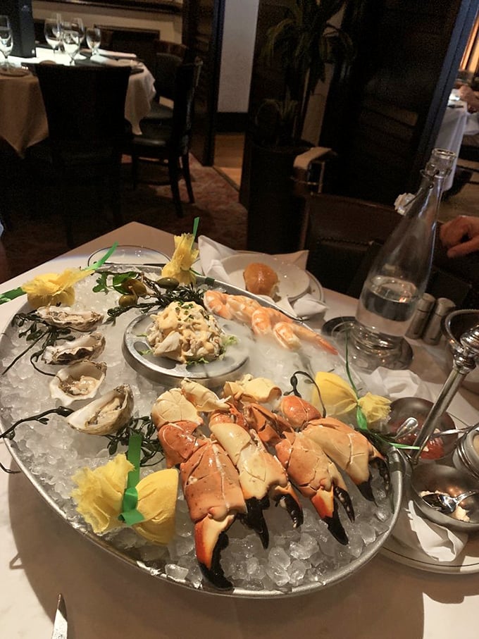 Not so much a seafood platter as an aquatic neighborhood reunion, where every resident is delighted to meet you.