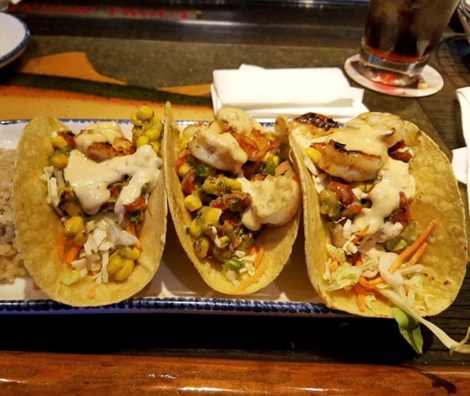 Shrimp tacos that prove fusion cuisine can be both adventurous and absolutely delicious in every bite.