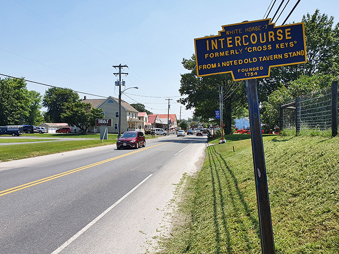Simple signage in a world of neon - sometimes the best places whisper instead of shouting.