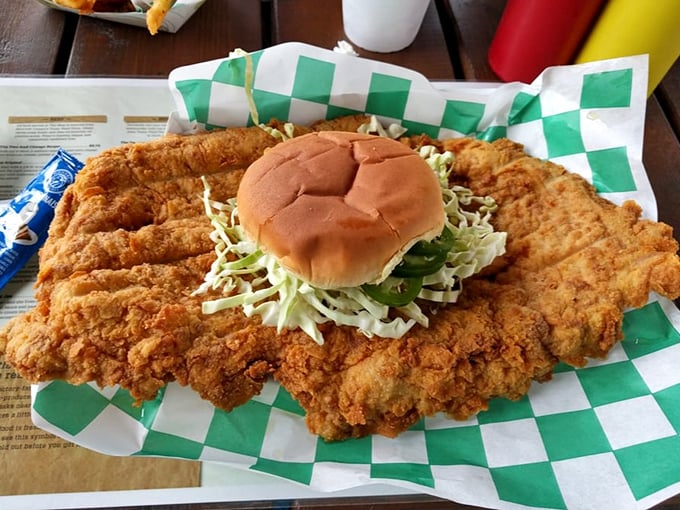 The breaded tenderloin sandwich that's practically a state symbol in Indiana&mdash;where the meat extends well beyond the boundaries of bread.