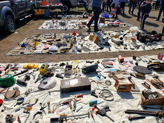 A treasure hunter's paradise spread across blankets &ndash; where one person's "I don't need this anymore" becomes your "I've been looking everywhere!"