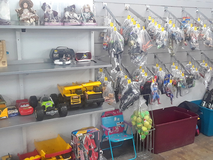 Yesterday's beloved toys await new adventures&mdash;from vintage dolls to action figures still in their packaging, childhood nostalgia comes at bargain basement prices.