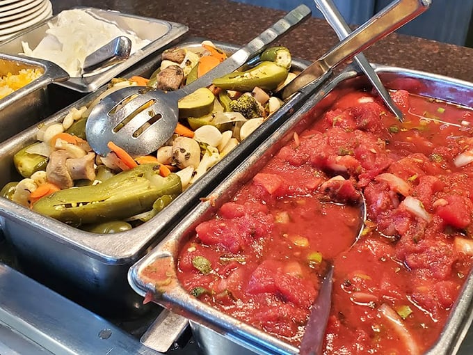 A United Nations of comfort food – where pickled vegetables and hearty stews negotiate peaceful coexistence on your soon-to-be-crowded plate.