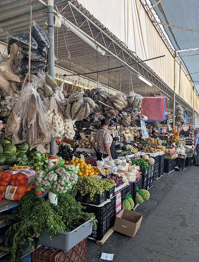 Dried goods and spices arranged with mathematical precision – the kind of pantry organization that would make any home cook weak at the knees.