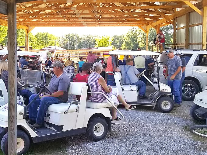 The golf cart brigade &ndash; flea market royalty! These savvy shoppers know the secret to covering maximum ground while keeping their energy for bargaining.