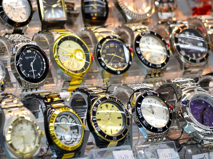 Time literally stands still at this watch display, where you can find a timepiece for every wrist and occasion&mdash;fashionably late has never looked so good.