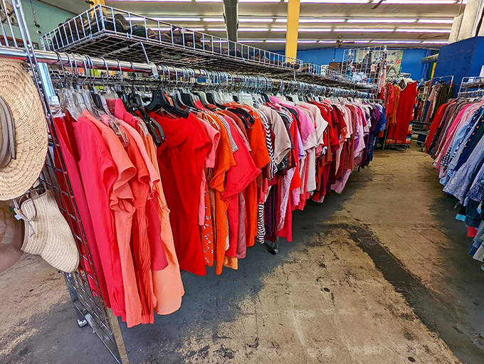 Fashion archaeology at its finest! Dig through these racks and you might unearth anything from last season's mall brands to vintage gems from decades past.