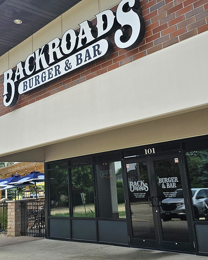 Clean lines and simple signage that say, "We're confident enough in our burgers to skip the gimmicks."