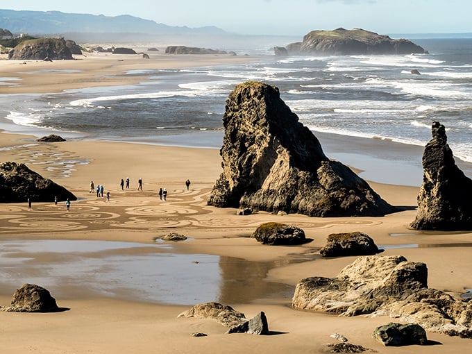Bandon: Nature's sculpture garden emerges at low tide, where massive sea stacks create a coastline that belongs on the cover of travel magazines.