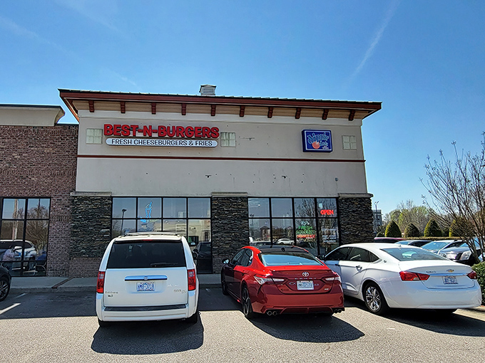 Best-N-Burgers doesn't need fancy frills. The stone-accented exterior houses eastern Carolina's answer to burger cravings.