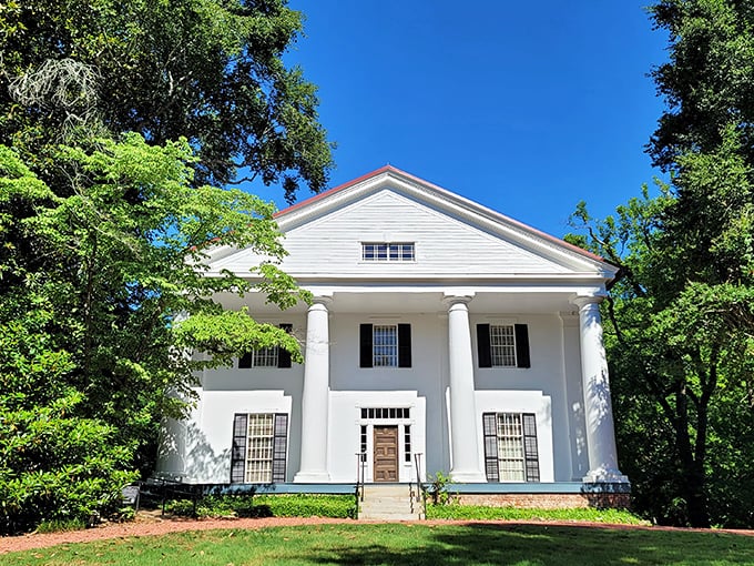 Bulloch Hall stands proudly in pristine white, looking much as it did when Theodore Roosevelt's mother called it home.