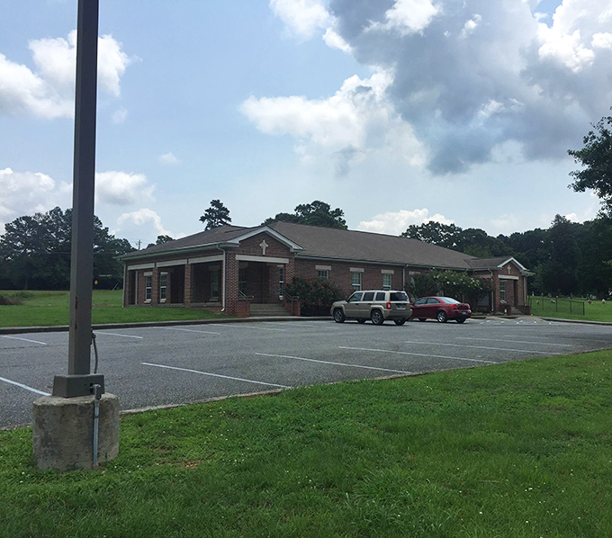 Euharlee's simple brick building stands as testament to practicality – no architectural flourishes needed when purpose is the priority.