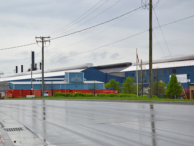 Farrell's industrial heritage is visible in its sturdy brick buildings and practical design. No-nonsense architecture for a no-nonsense budget.