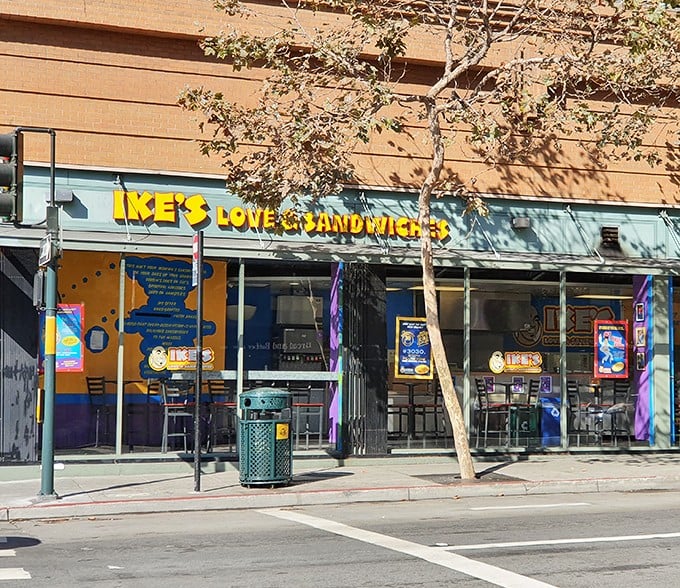 Ike's bright storefront brings a pop of color and sandwich innovation to San Francisco's culinary landscape.