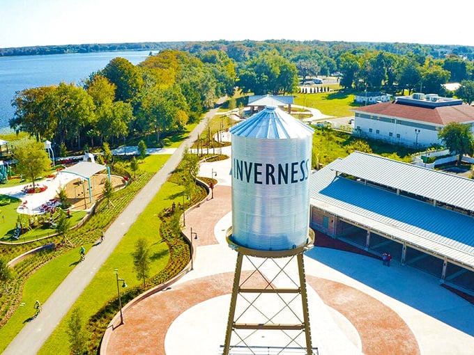 Inverness's iconic water tower stands as a beacon to those seeking affordable retirement without sacrificing waterfront views.