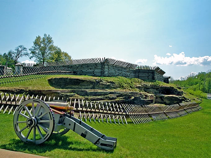 The cannon at Fort Ligonier stands silent now, but speaks volumes about the strategic importance of this charming small town.