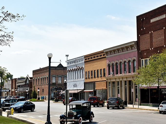 Lincoln's main street glows, with historic buildings that have witnessed generations of unhurried conversations.