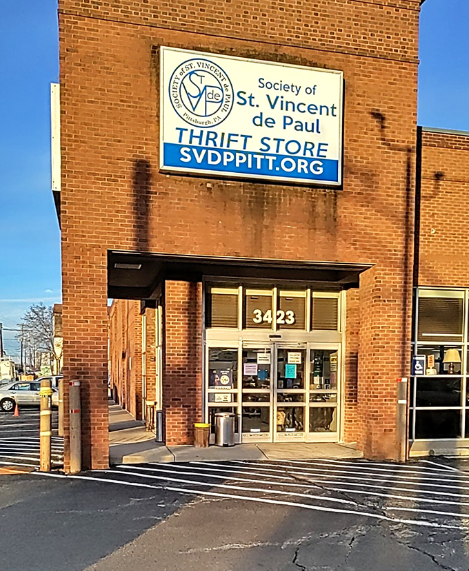 St. Vincent de Paul's sturdy brick building houses furniture treasures waiting for their second act in your living room.