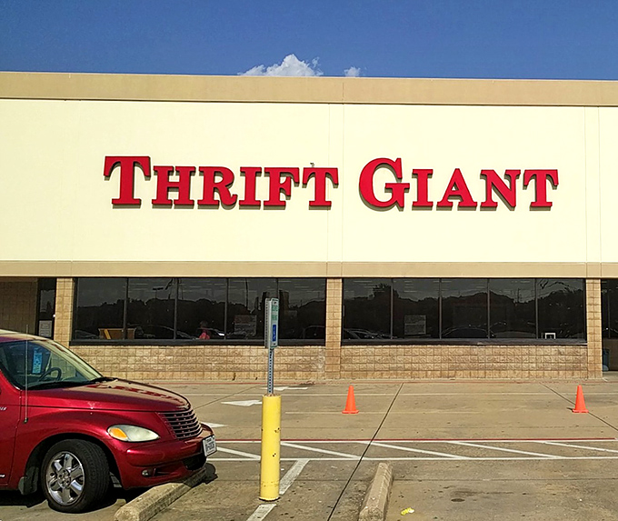 Thrift Giant lives up to its name with a storefront as straightforward as its mission: massive selection, minimal fuss.