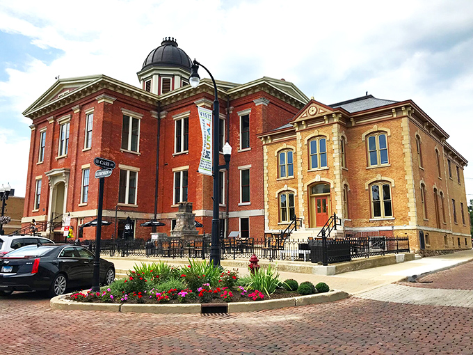 The historic courthouse anchors Woodstock's town square like a stately grandfather at a family reunion &ndash; dignified yet approachable.
